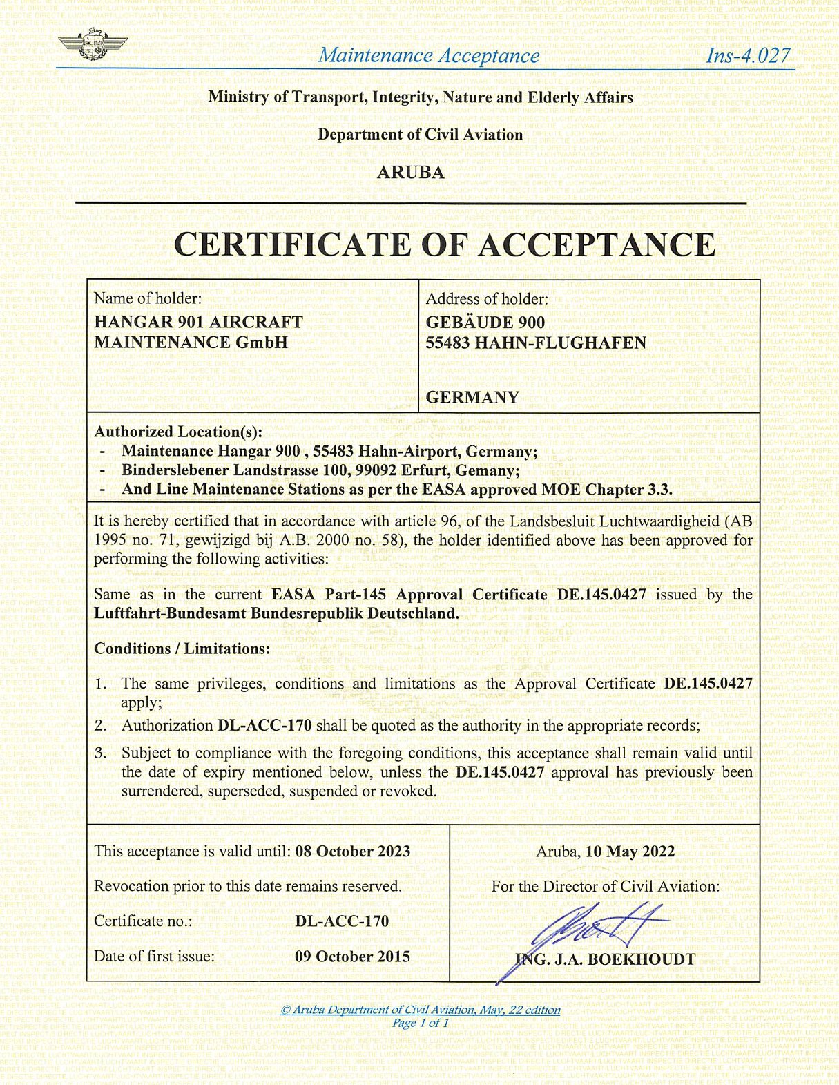 Capabilities & Approvals - Hangar 901